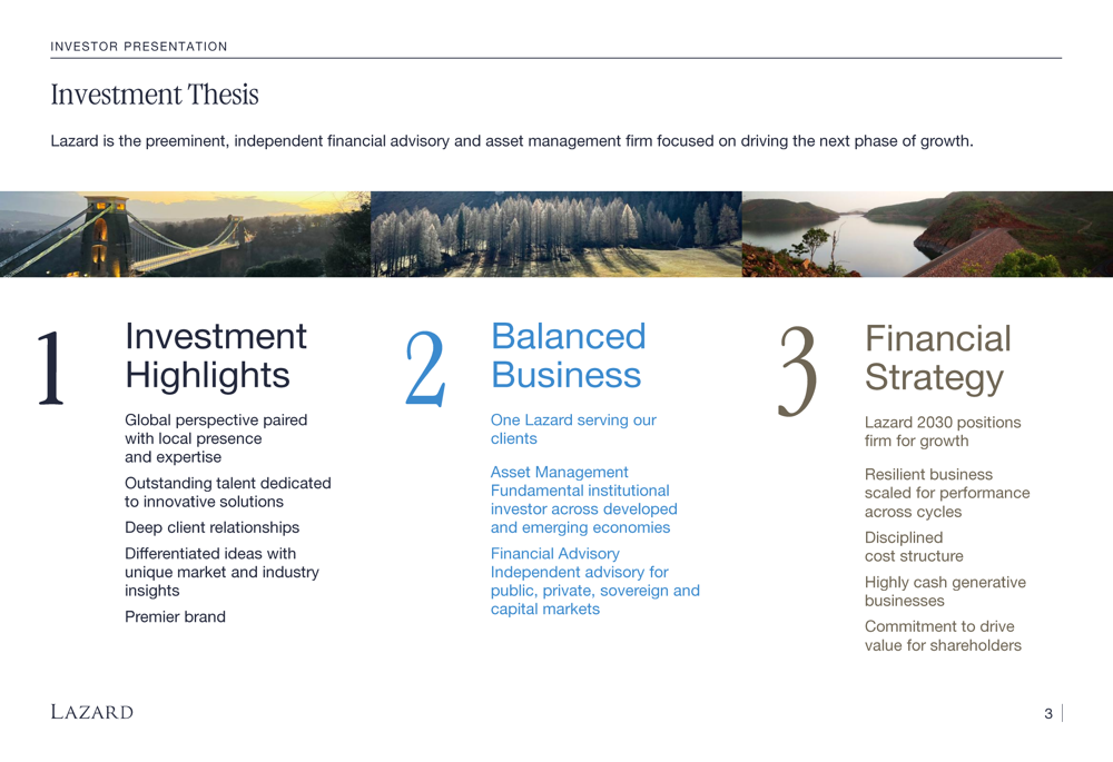 Lazard Q3 2025 slides: 2030 strategy targets doubled revenue amid ...