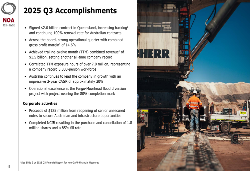 North American Construction Group Q3 2025 slides: record revenue ...