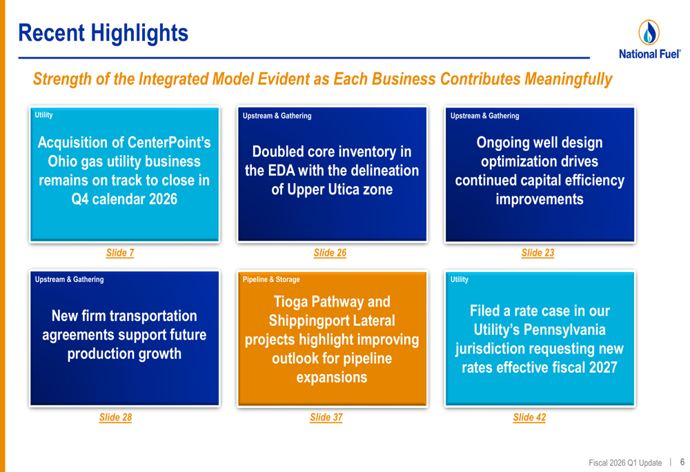 National Fuel Gas Q1 2026 slides: earnings beat, Ohio acquisition on ...