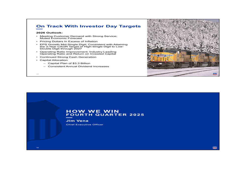 Union Pacific T4 2025 : les défis de volume compensés par la force des ...