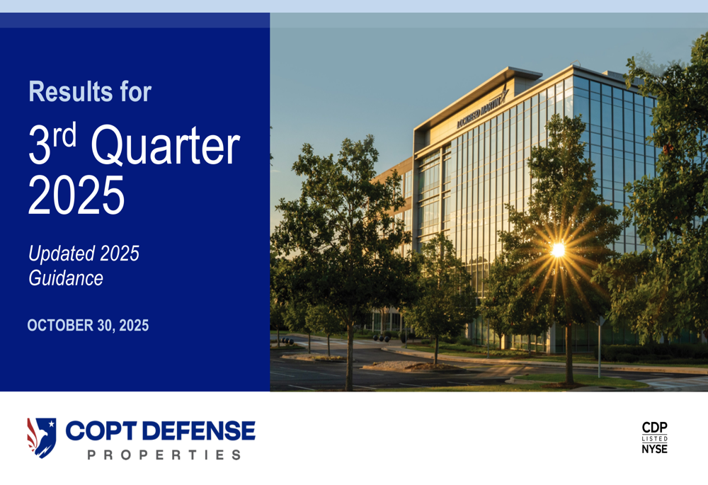 COPT Defense Properties (CDP) Earnings Dates & Reports - Investing.com