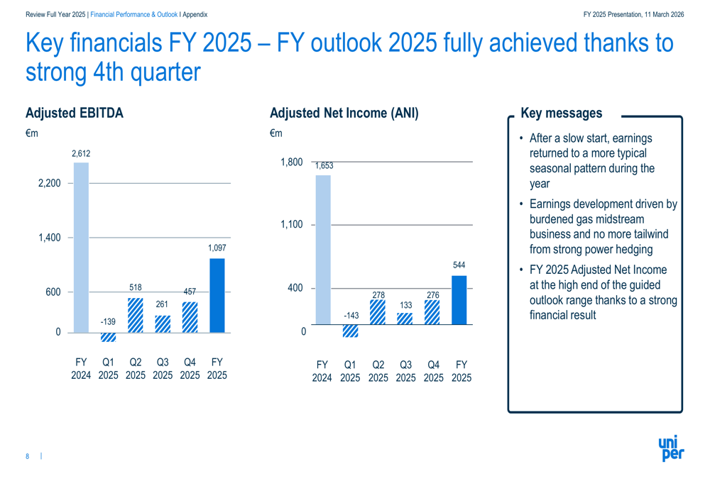 Uniper FY 2025 slides: earnings normalize, dividend resumes By ...