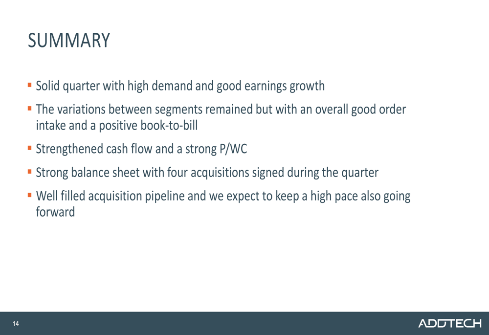 Addtech Q3 2025/26 slides: Margin expansion drives 9% EBITA growth ...