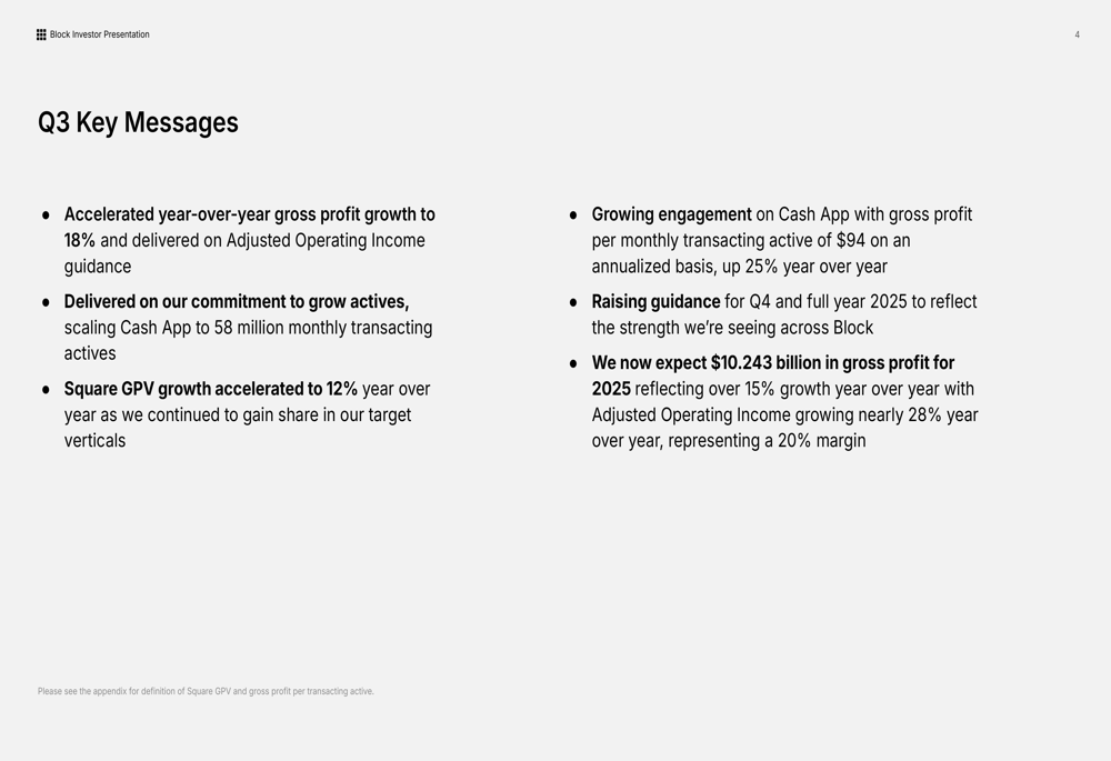 Block Q3 2025 slides: Accelerating growth leads to raised guidance By ...