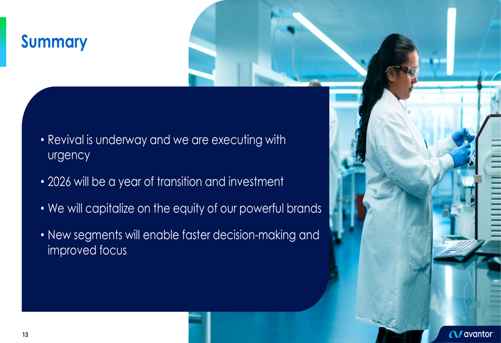 Avantor Q4 2025 slides: Revenue declines as company launches revival ...