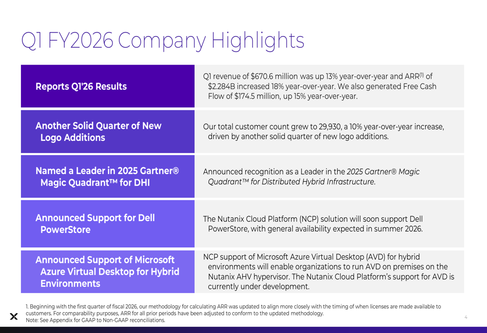 Nutanix Q1 FY2026 slides reveal solid growth with 13% revenue increase ...