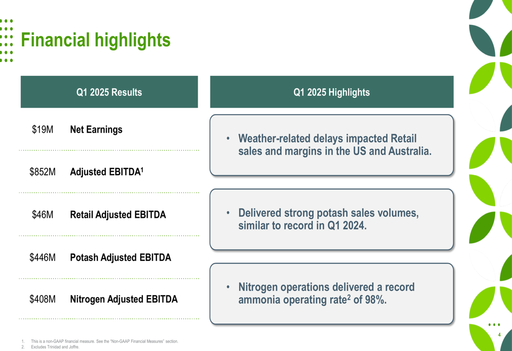 Nutrien Q1 2025 slides: Lower earnings across segments, maintains full-year guidance By ...