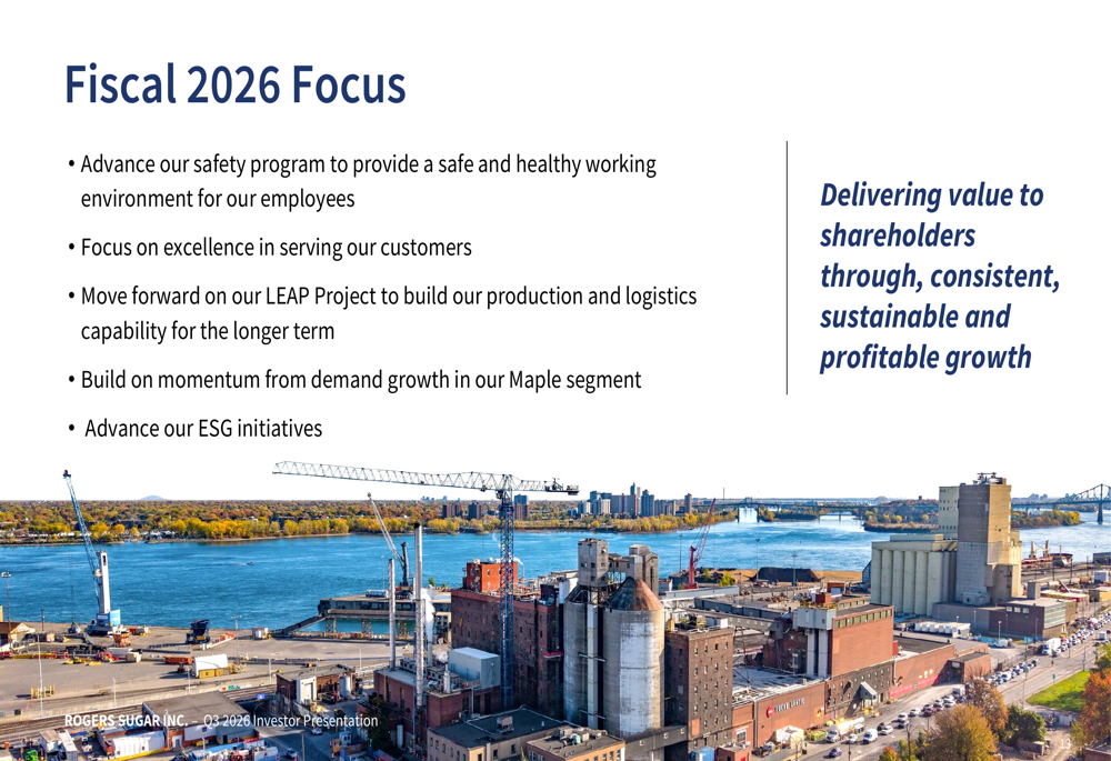 Rogers Sugar Q3 2026 slides: margins hold as volumes slip By Investing.com