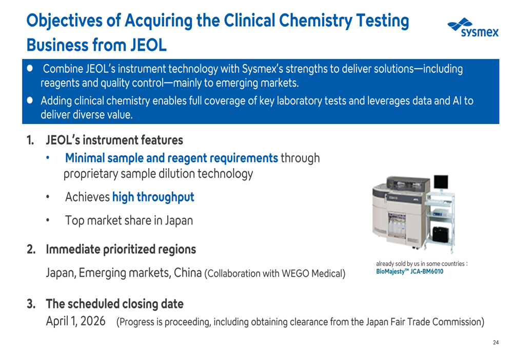 Sysmex Q2 FY2026 slides: Recovery underway despite downward forecast ...