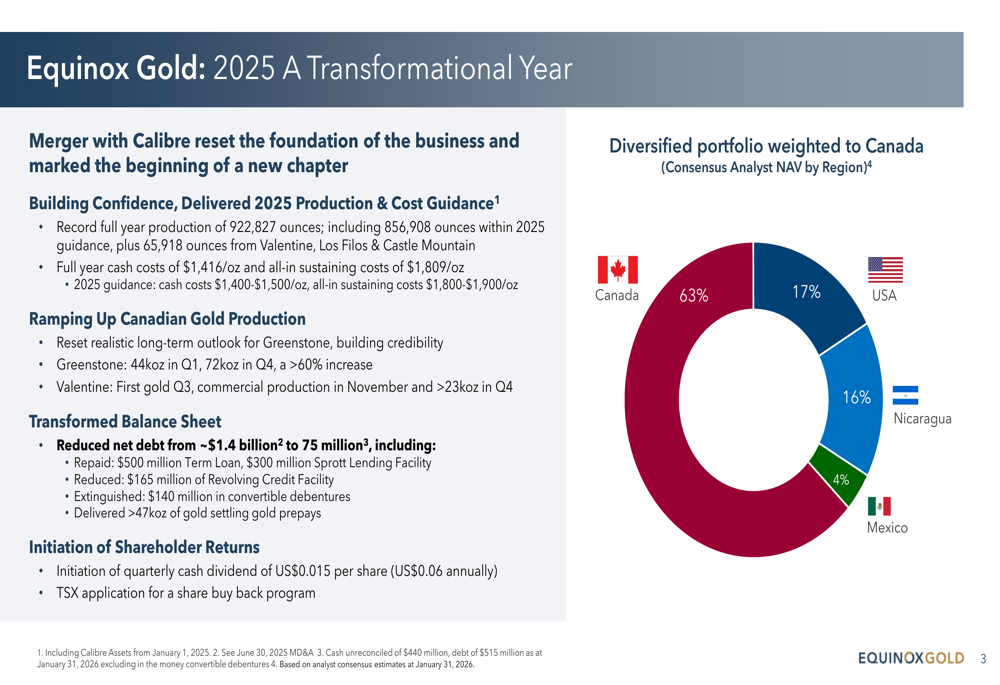 Equinox Gold Q4 2025 slides: record production and transformed balance ...