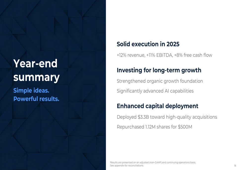 Roper Technologies Q4 2025 slides: revenue miss overshadows solid ...