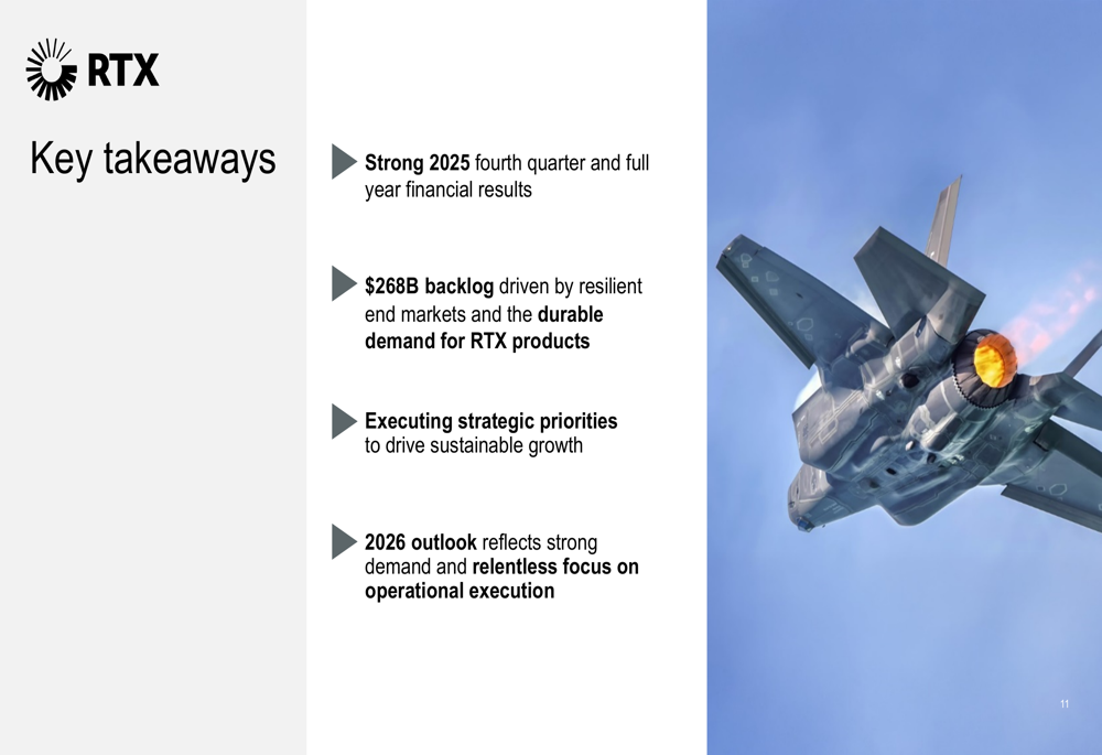 RTX Q4 2025 slides: Strong organic growth and record backlog drive ...