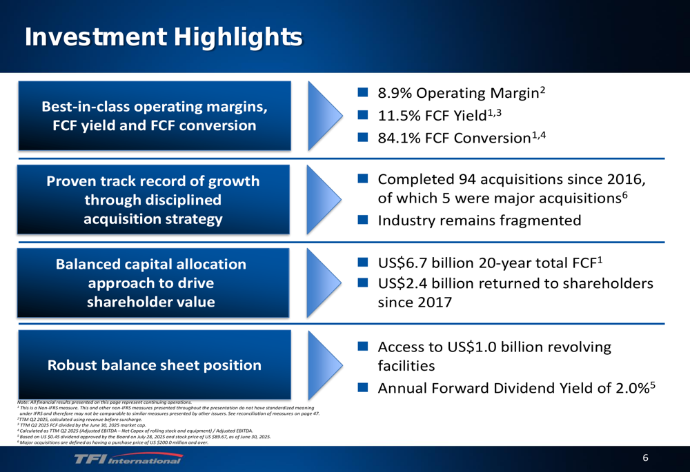 TFI International Q2 2025 slides: revenue dips while margins improve in ...