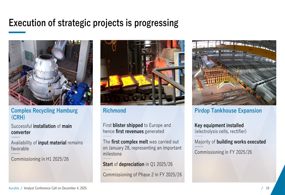 Aurubis Q1 2025/26 slides: Raises guidance despite mixed performance By ...