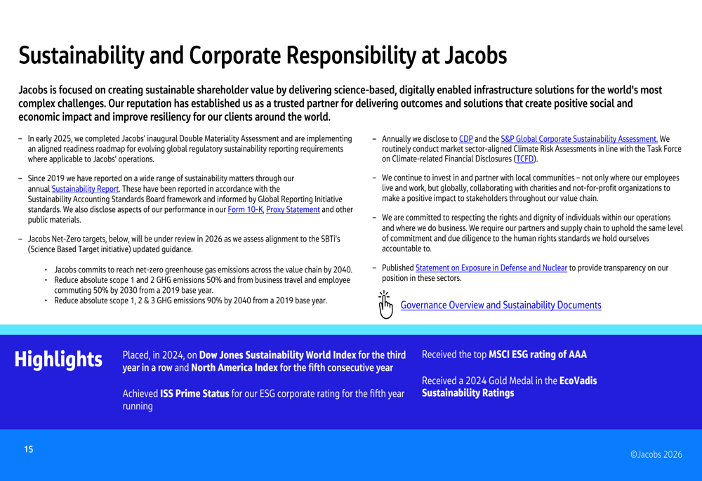 Jacobs Engineering Q1 2026 slides: double-digit revenue growth, raises ...